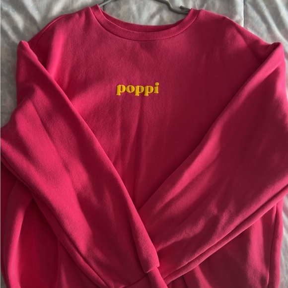 Poppi | Pants & Jumpsuits | Poppi Pink Sweatshirt Xl | Poshmark